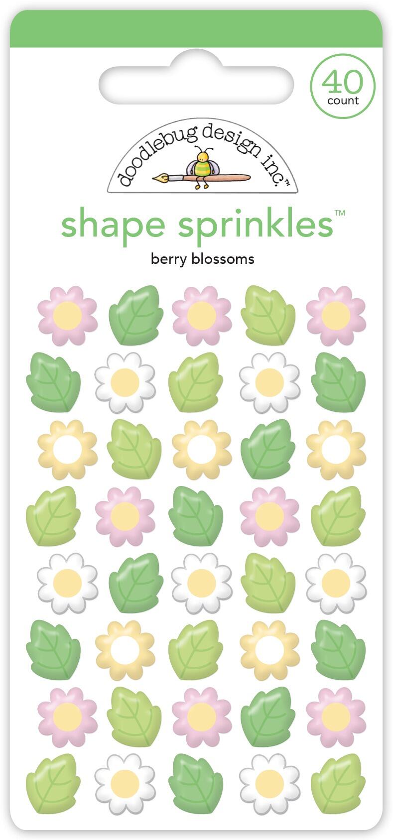 Doodlebug Shape Sprinkles - Berry Blossoms