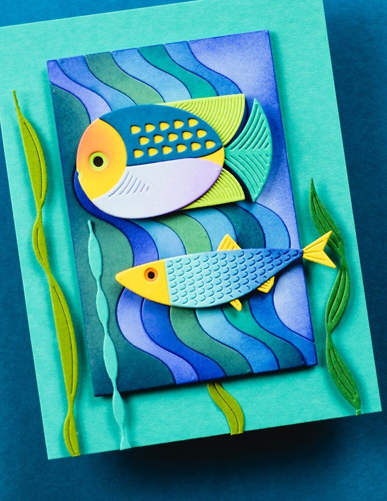 Birch Press Design - 57611 Block Print Glider Fish craft die