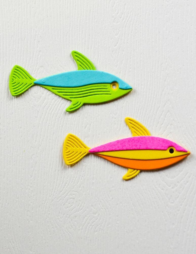 Birch Press Design - 57623 Block Print Pond Fish craft die