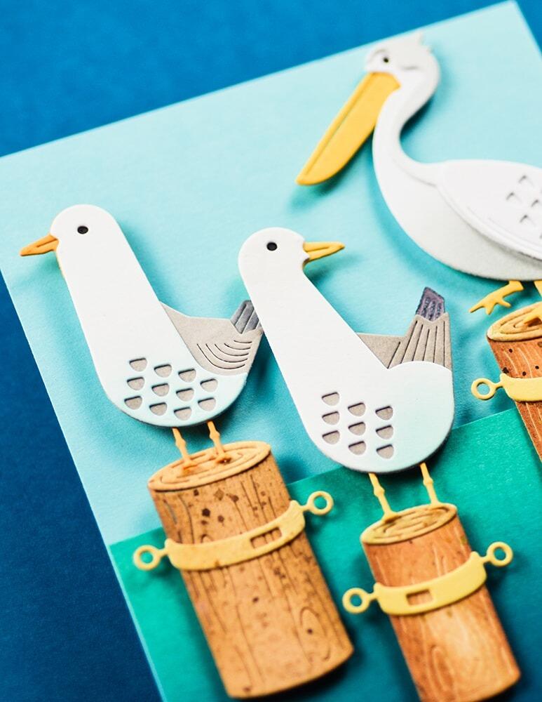 Birch Press Design - 57624 Block Print Happy Seagull craft die