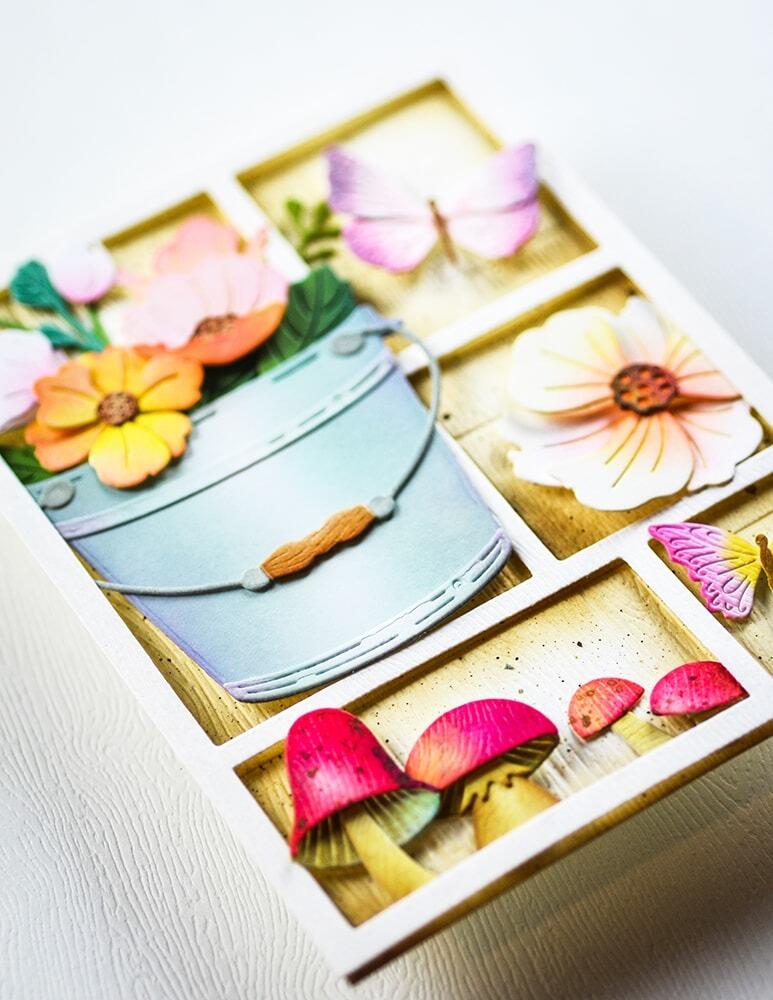 Memory Box - 94889 Garden Pail Bouquet craft die