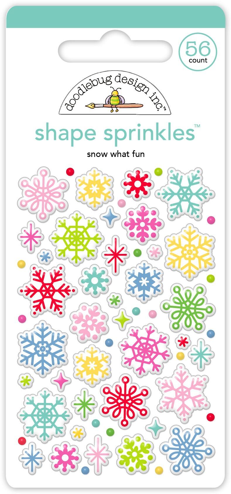 Doodlebug Shape Sprinkles - Snow What Fun