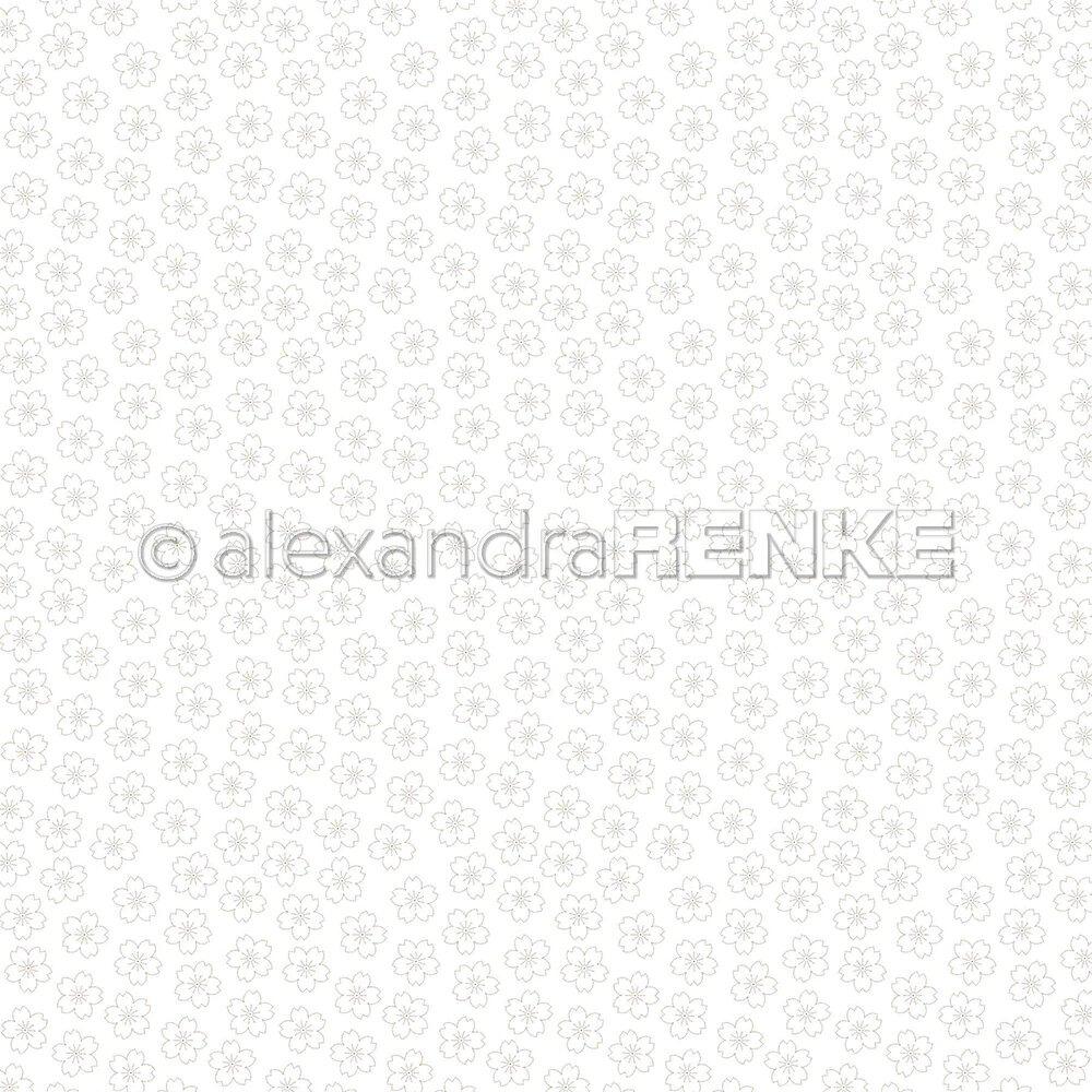 Alexandra Renke Design Paper 12x12 - 10.3348 Dotted Outline Gold Flowers