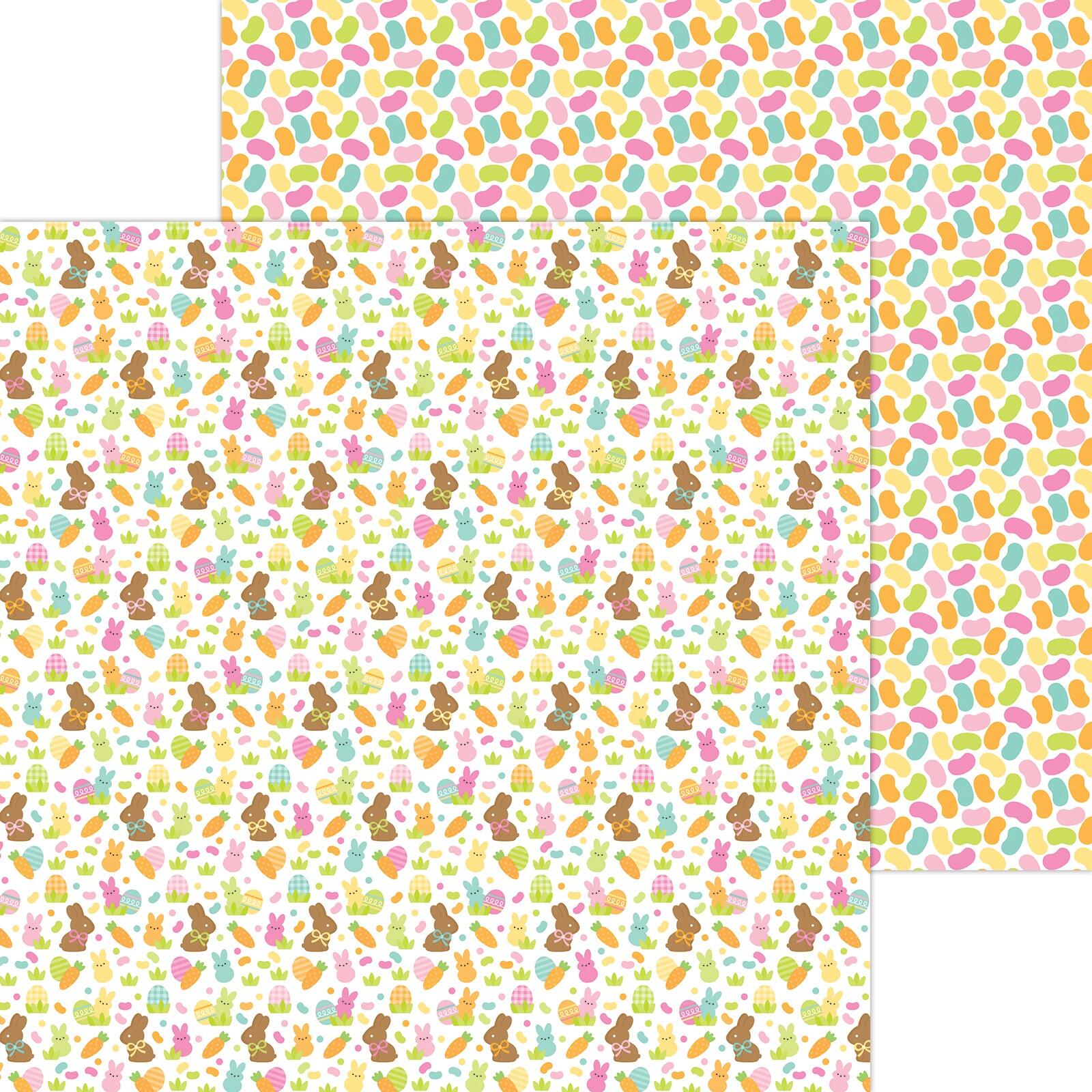 Doodlebug Bunny Hop 12x12 Designer Paper - Bunnies & Beans