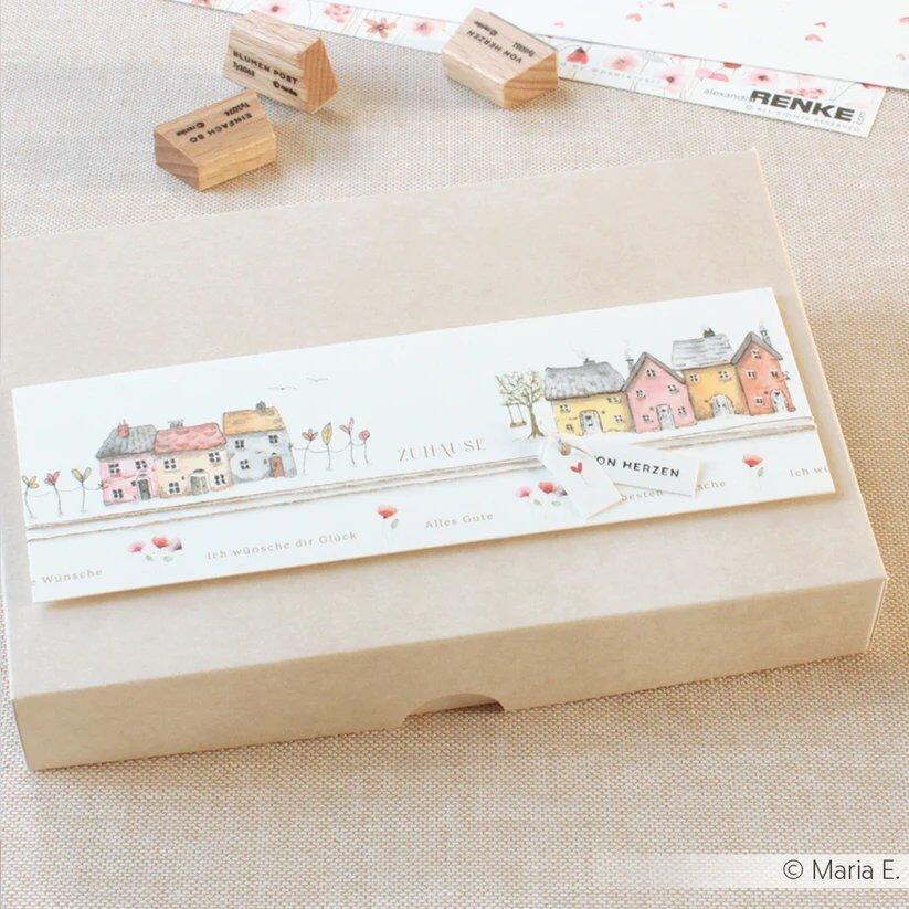 Alexandra Renke Design Paper 12x12 - 10.3517 Fine Row of Houses with ...