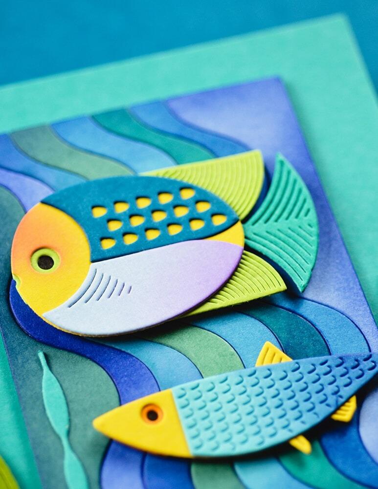 Birch Press Design - 57611 Block Print Glider Fish craft die