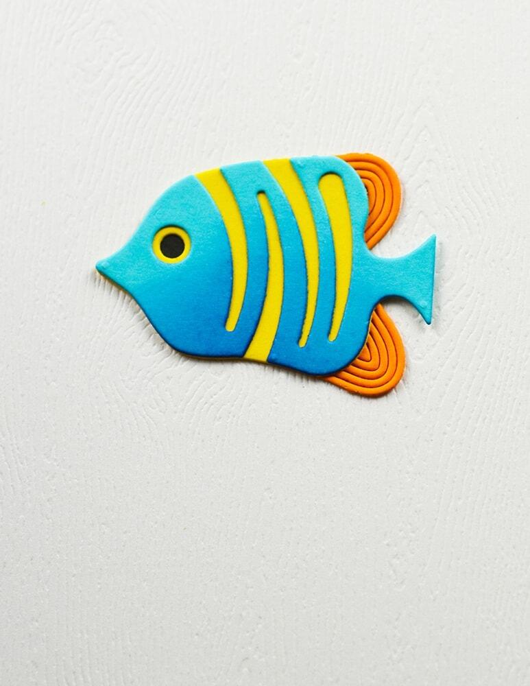 Birch Press Design - 57631 Block Print Striped Fish craft die