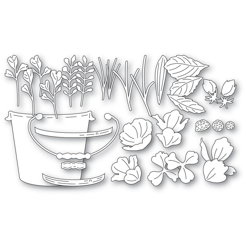 Memory Box - 94889 Garden Pail Bouquet craft die