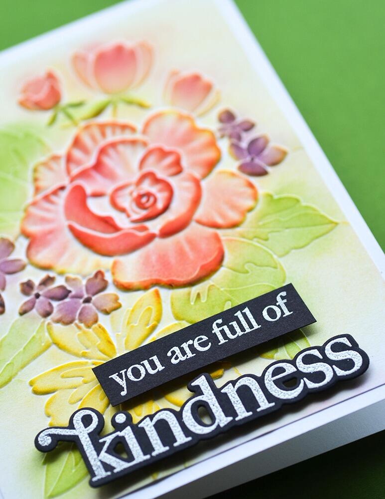 Memory Box - EF1025 Cheerful Floral 3D Embossing Folder and Die