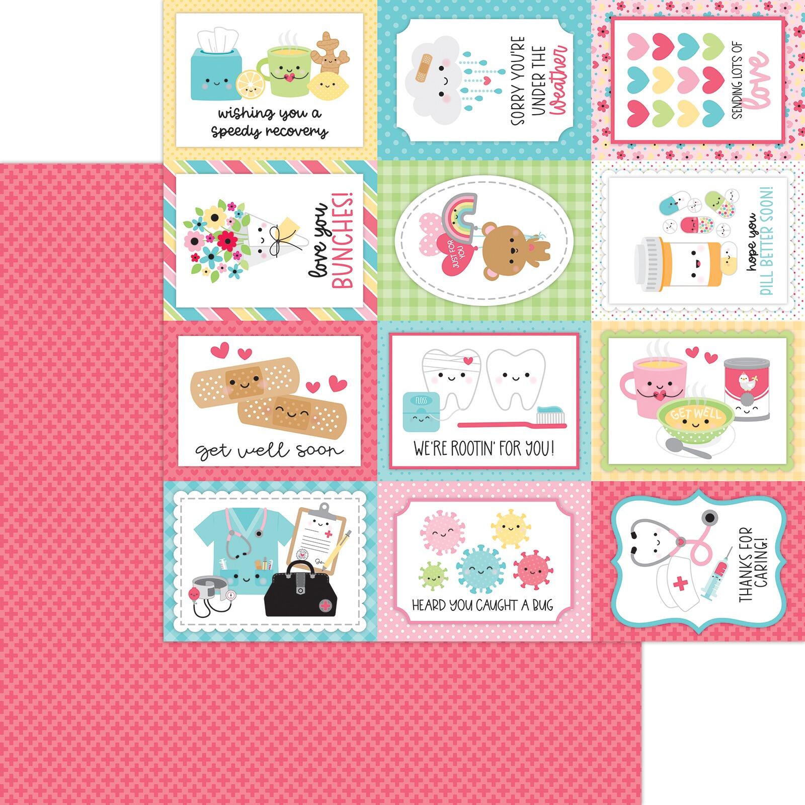 Doodlebug Happy Healing 12x12 Designer Paper - Cross My Heart