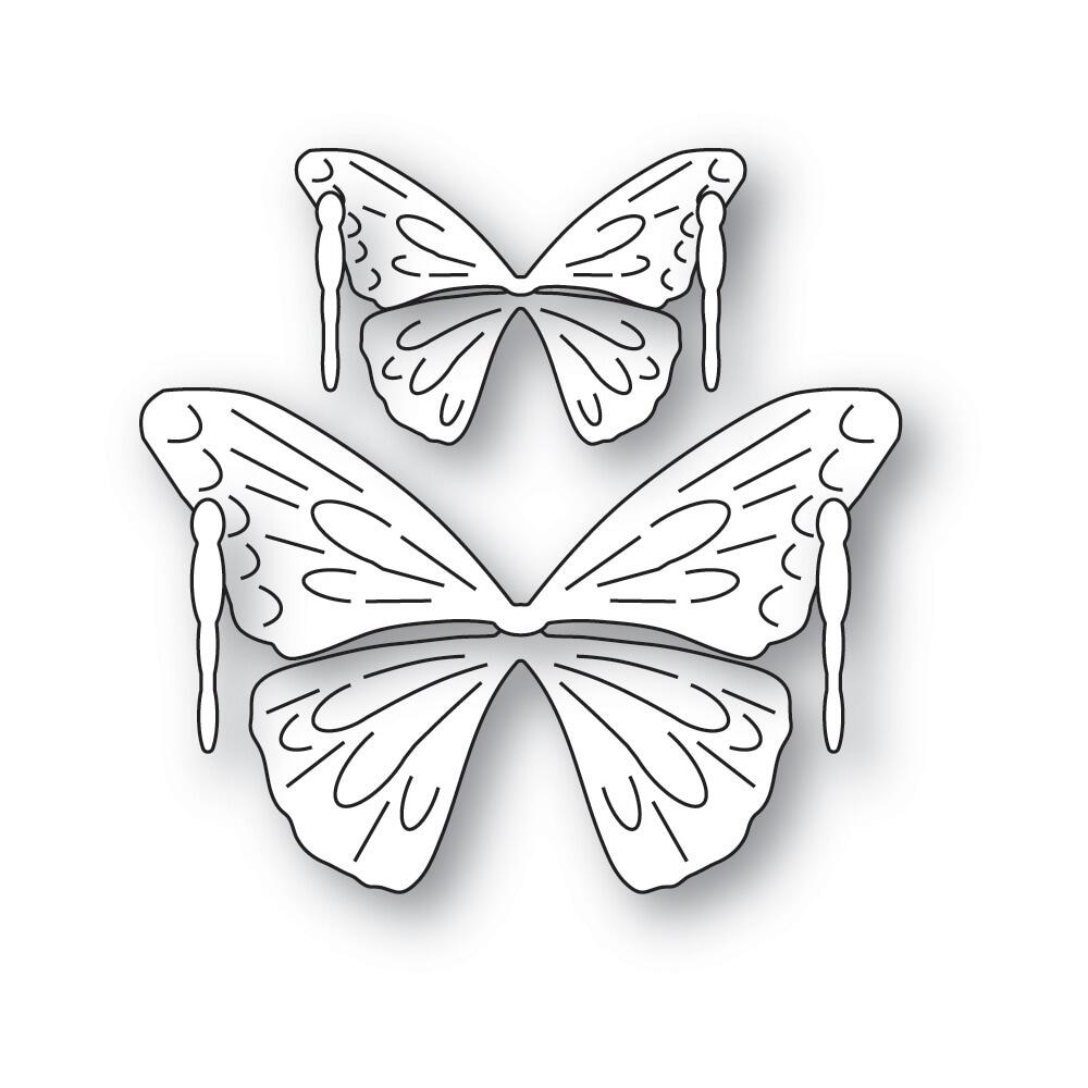 Memory Box - 94836 Silver Moon Butterflies craft die
