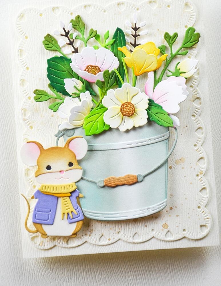 Memory Box - 94889 Garden Pail Bouquet craft die
