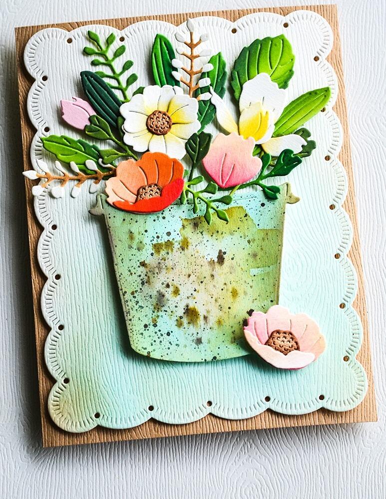 Memory Box - 94889 Garden Pail Bouquet craft die