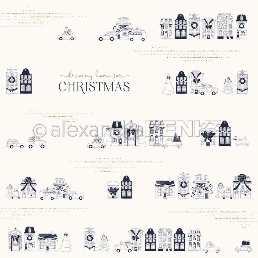 Alexandra Renke Design Paper 12x12 - 10.3948 Scenes of Row Houses on Cream