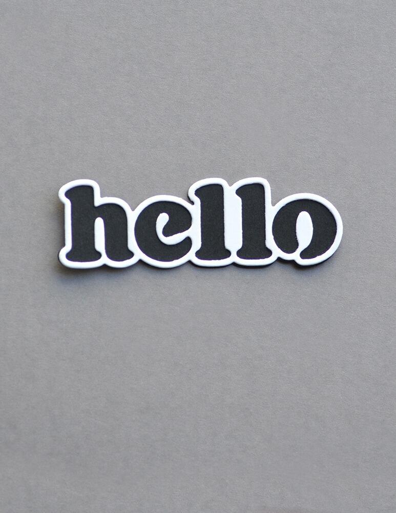 Birch Press Design 57549 Big Hello Vintage Sentiment craft die