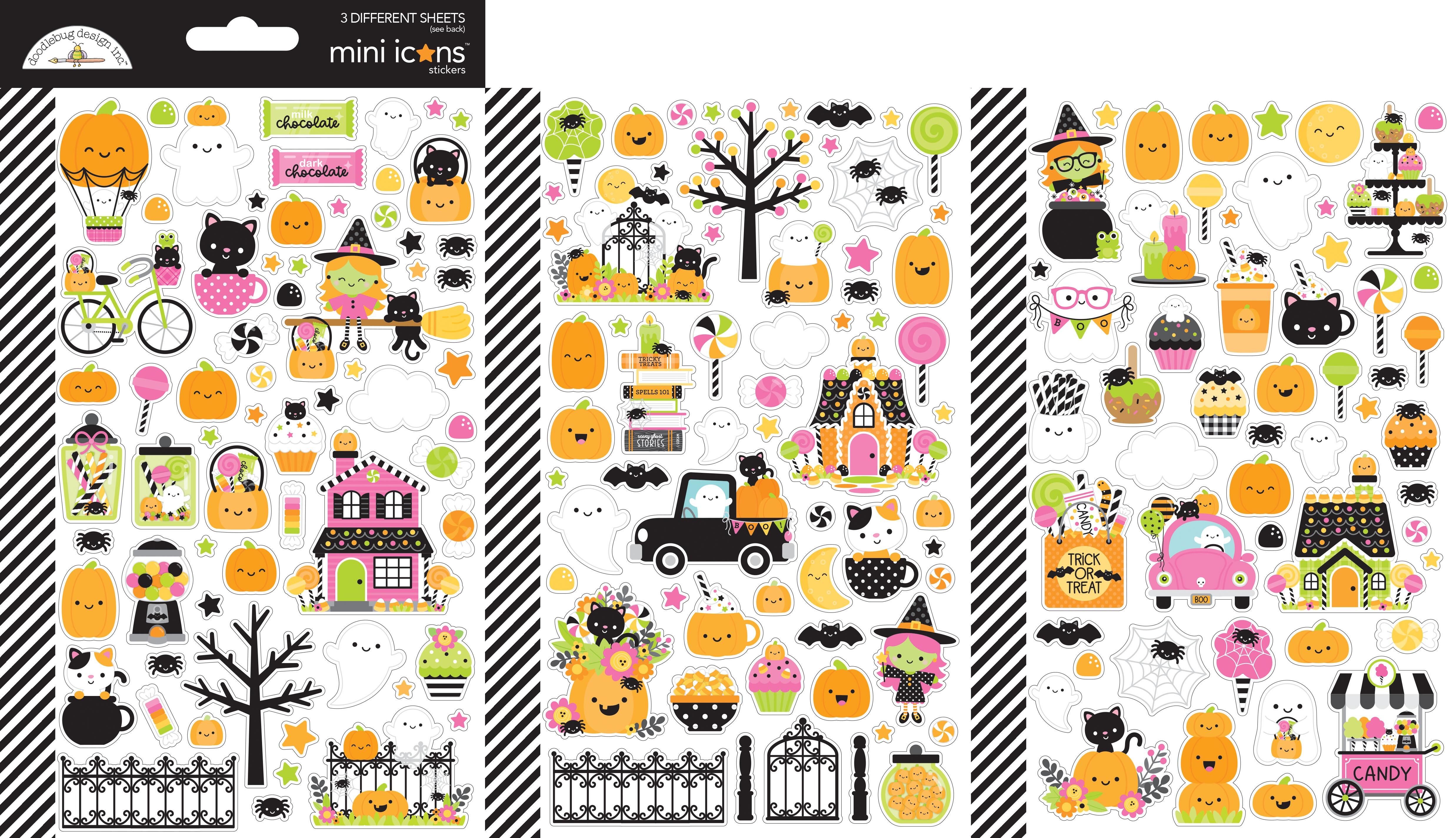 Doodlebug Hey Pumpkin - MINI Icons Stickers 3 sheets/pkg