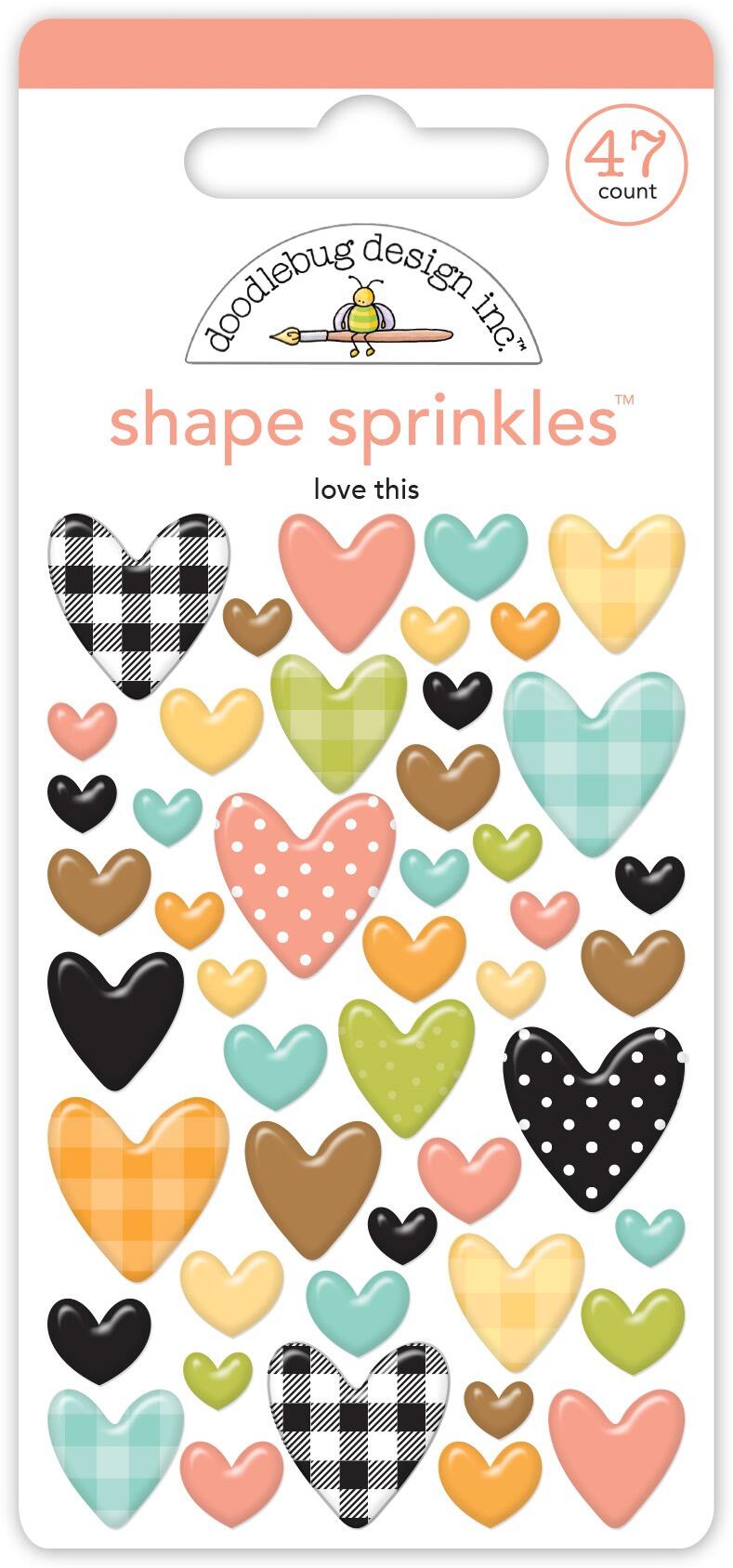 Doodlebug Shape Sprinkles - Love This