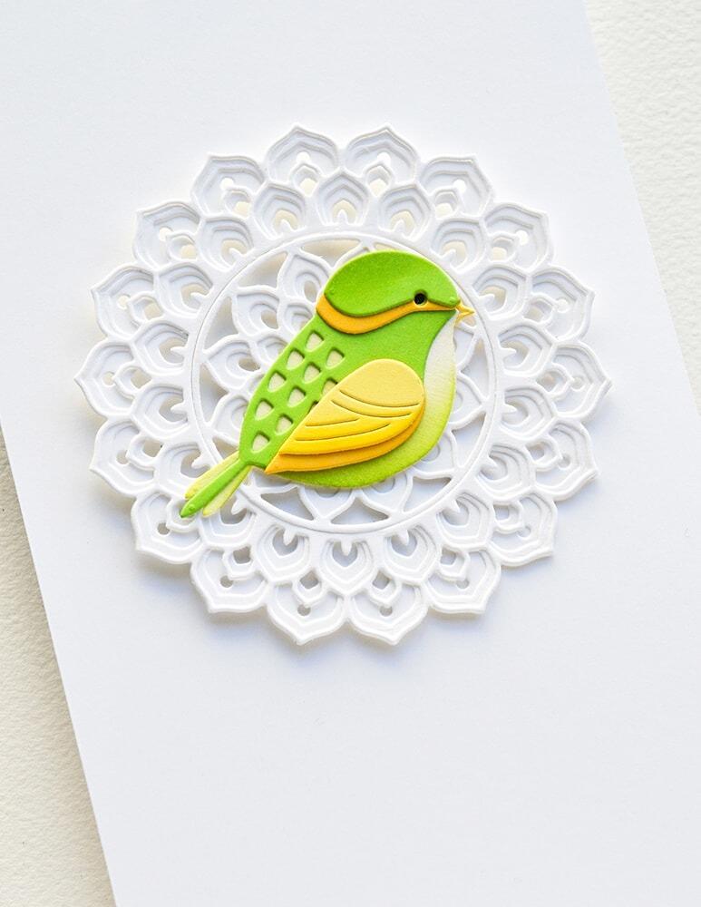 Birch Press Design - 57581 Block Print Perched Bird craft die