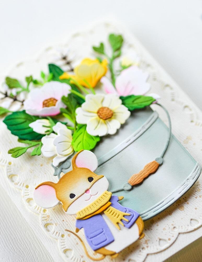 Memory Box - 94889 Garden Pail Bouquet craft die