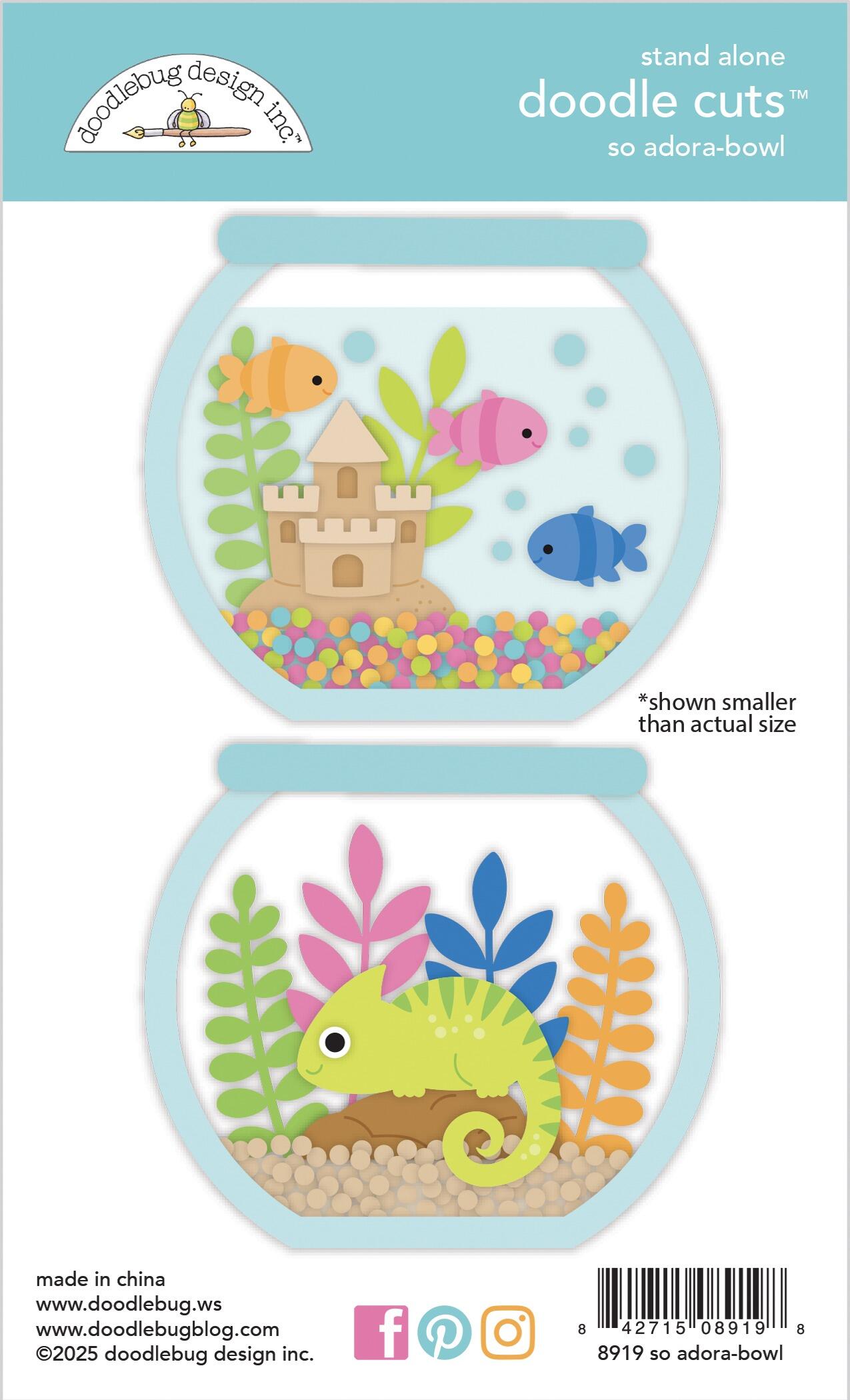 Doodlebug Doodle Cuts - So Adora-bowl craft die set
