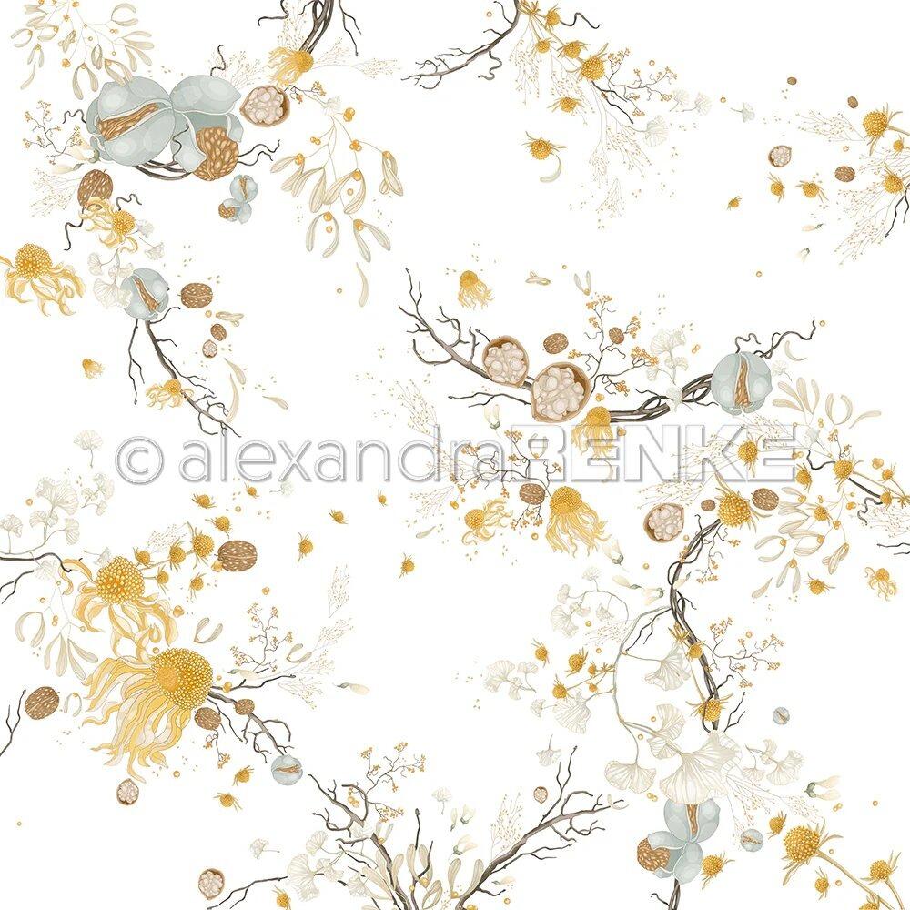 Alexandra Renke Design Paper 12x12 - 10.3579 Flower Walnut Swirl