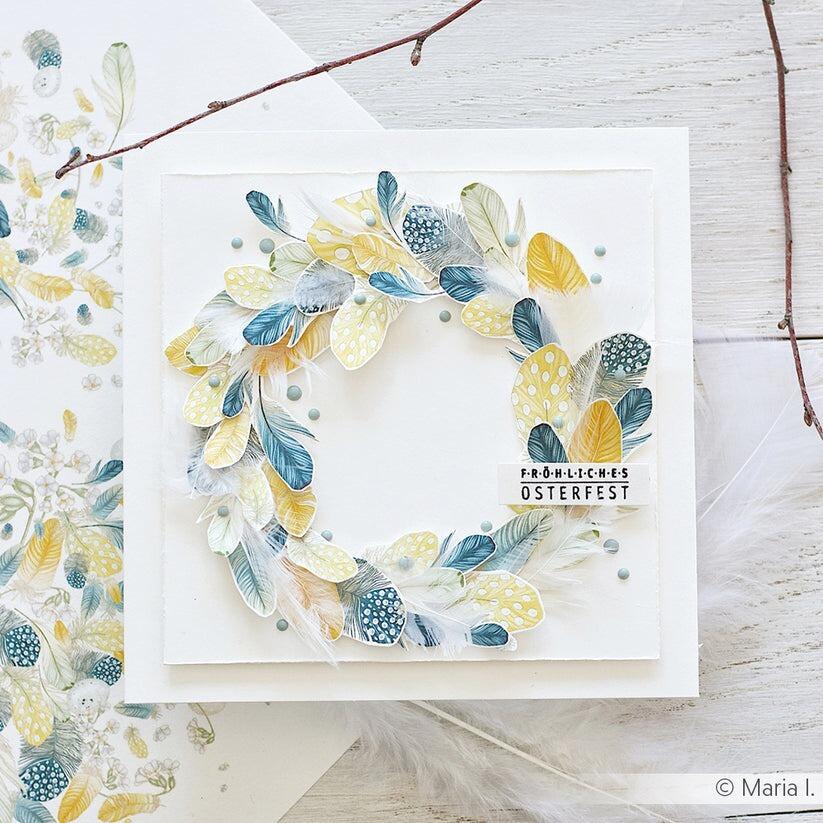 Alexandra Renke Design Paper 12x12 - 10.3805 Fluffy Feather Wreath ...