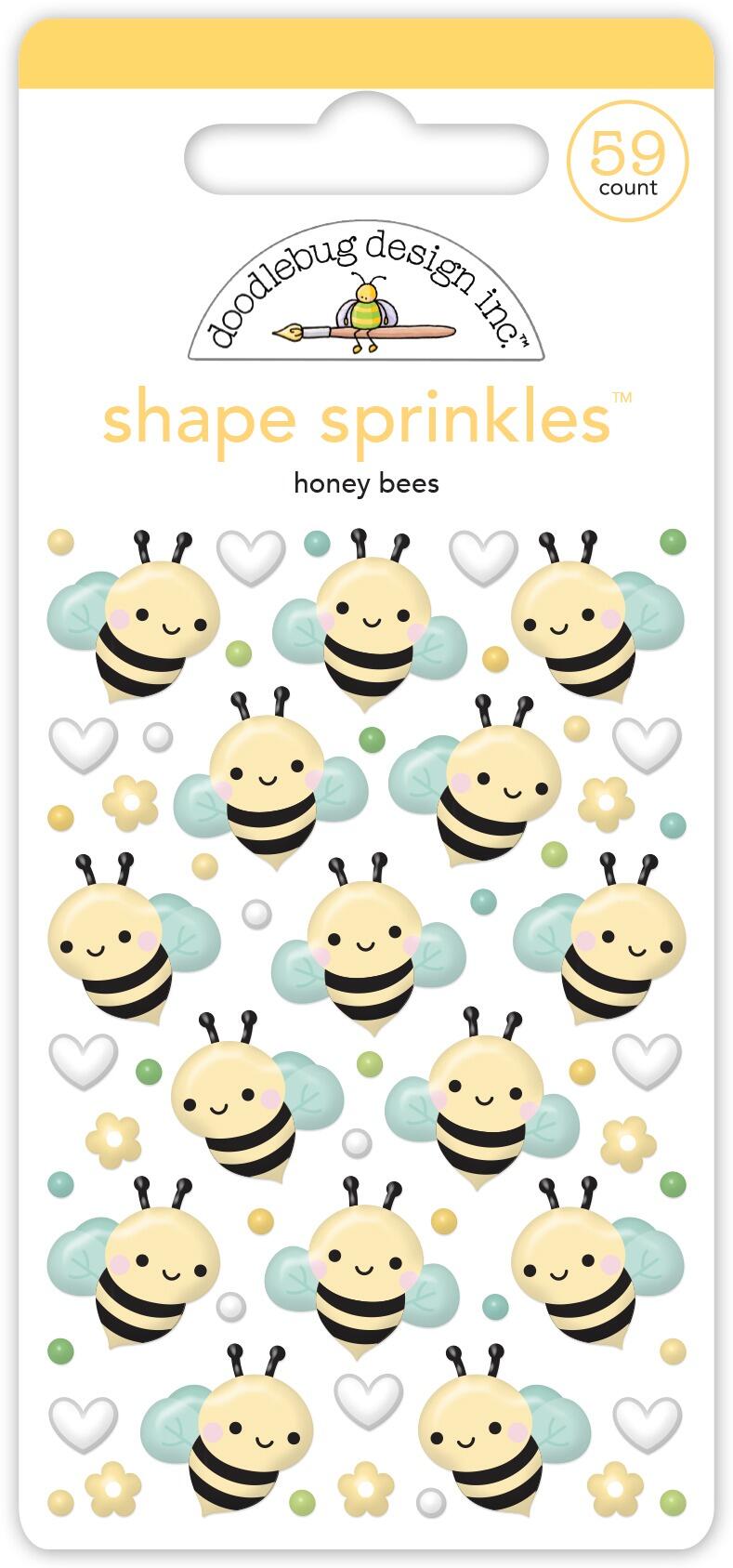 Doodlebug Shape Sprinkles - Honey Bees