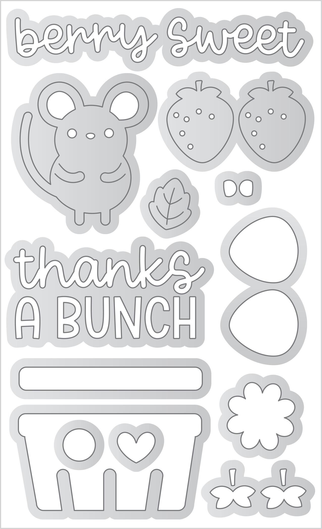 Doodlebug Doodle Cuts - Berry Sweet Treats craft die set