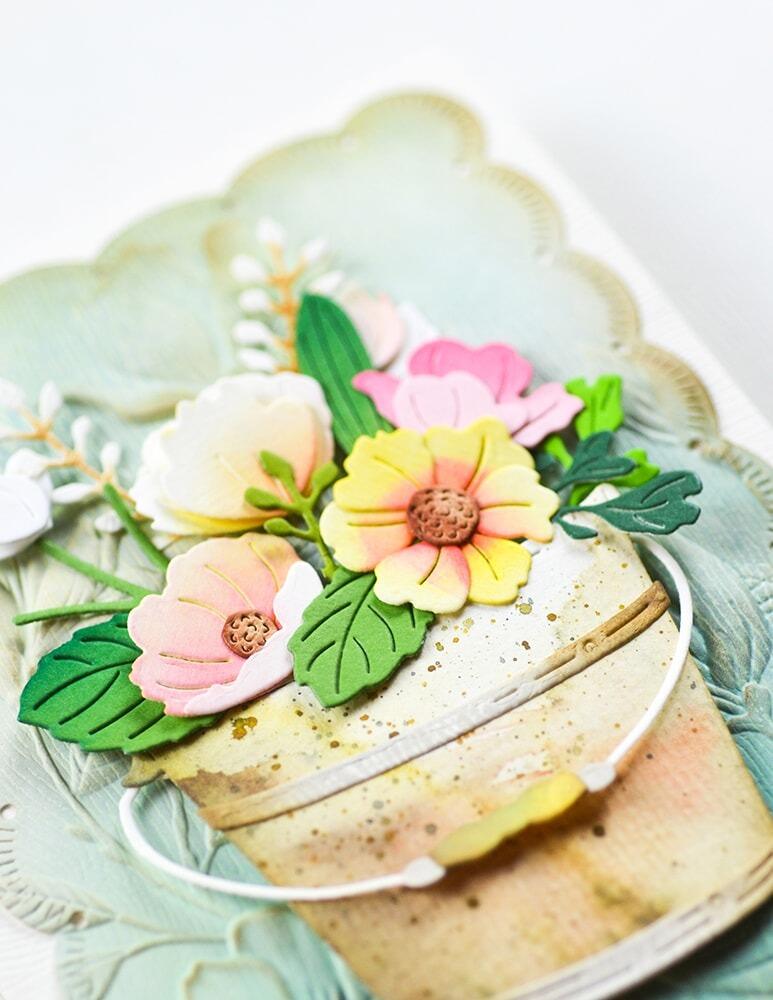 Memory Box - 94889 Garden Pail Bouquet craft die