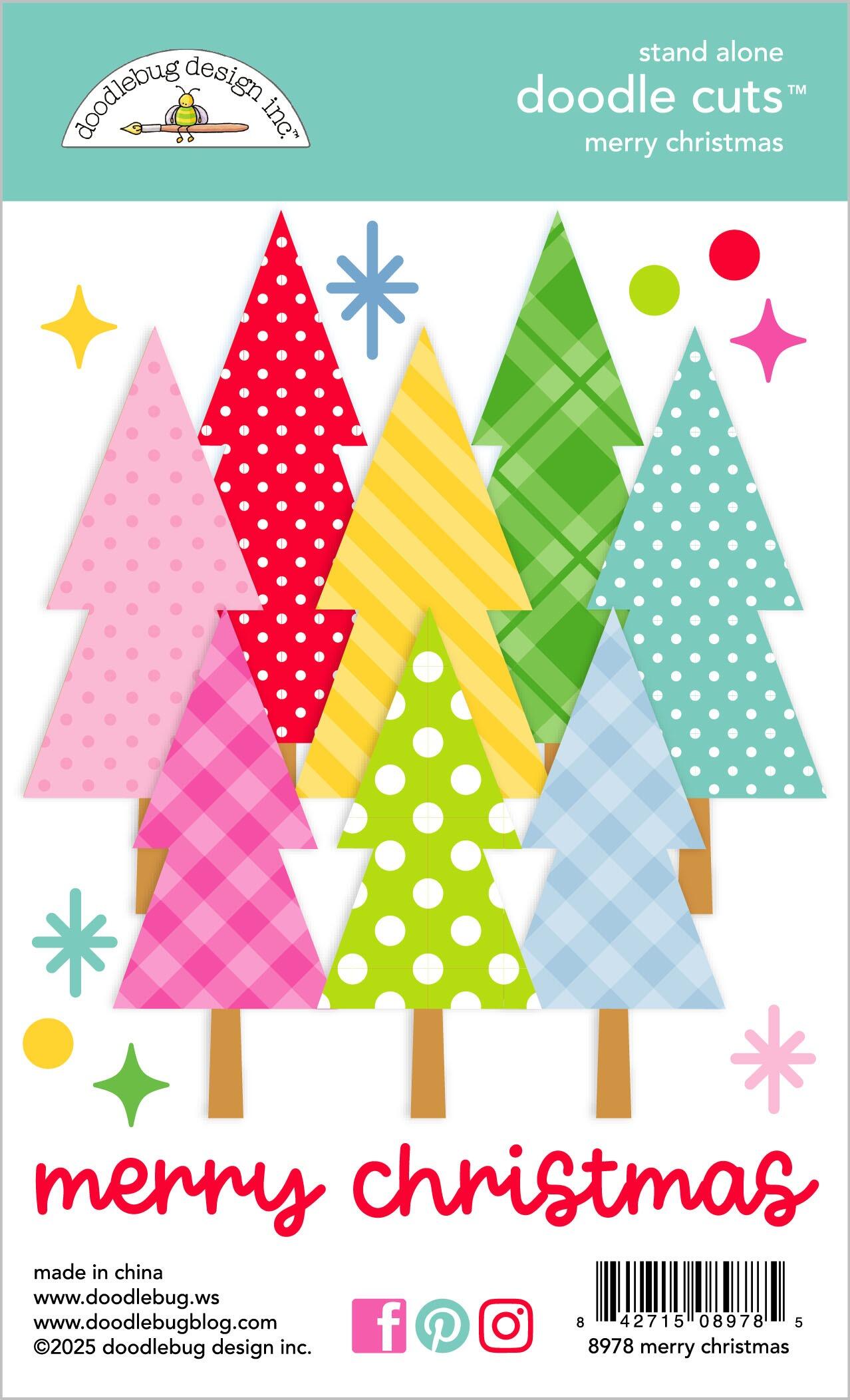 Doodlebug Doodle Cuts - Merry Christmas craft die set