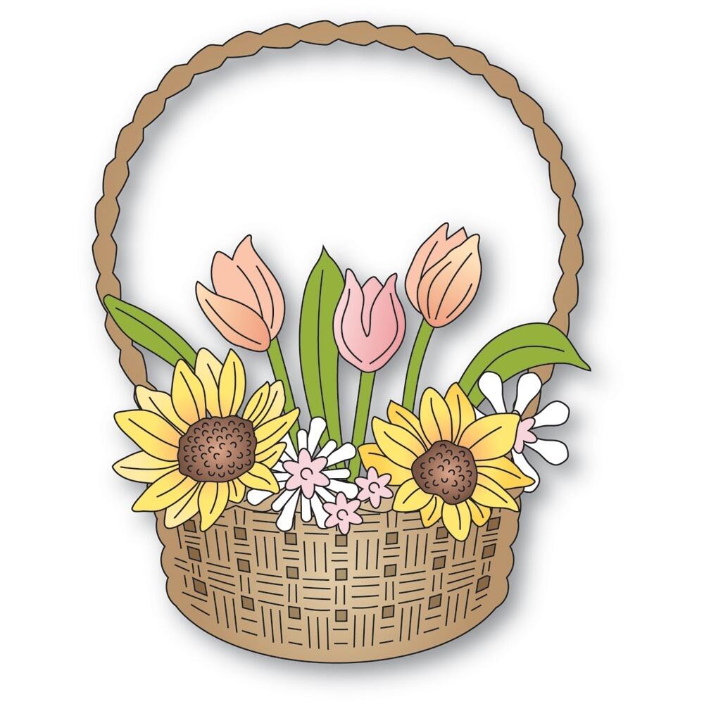 Memory Box - 94888 Flower Basket Bouquet craft die