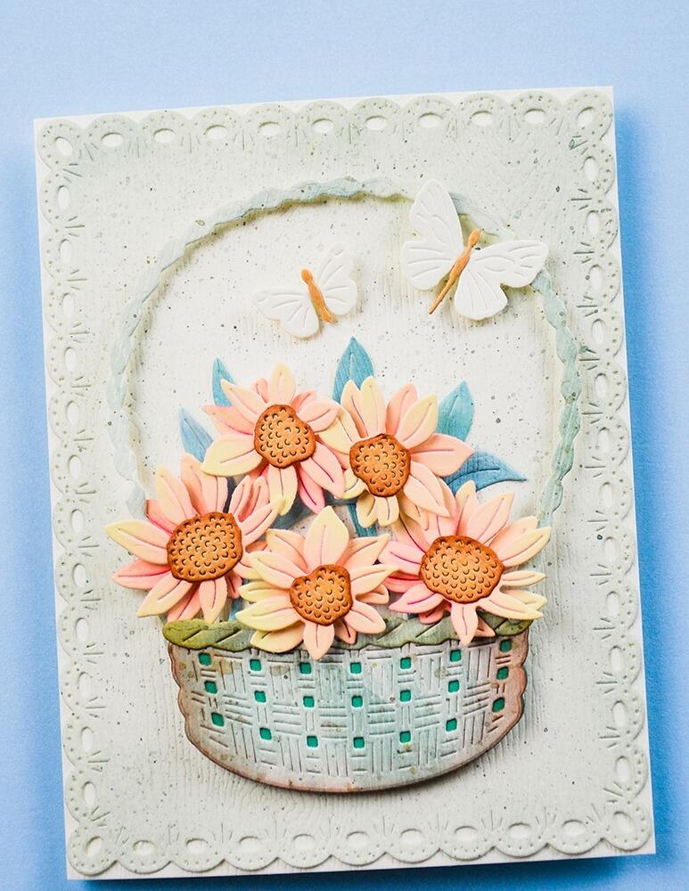 Memory Box - 94888 Flower Basket Bouquet craft die