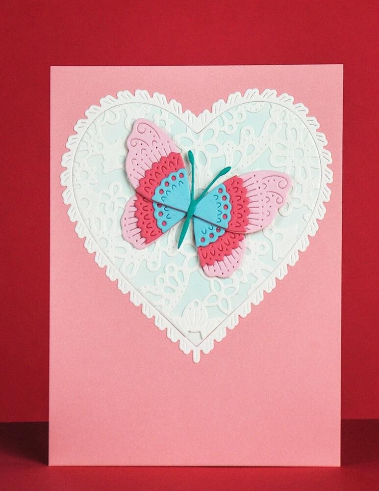 Poppystamps - 2777 Fringed Heart Frames craft die