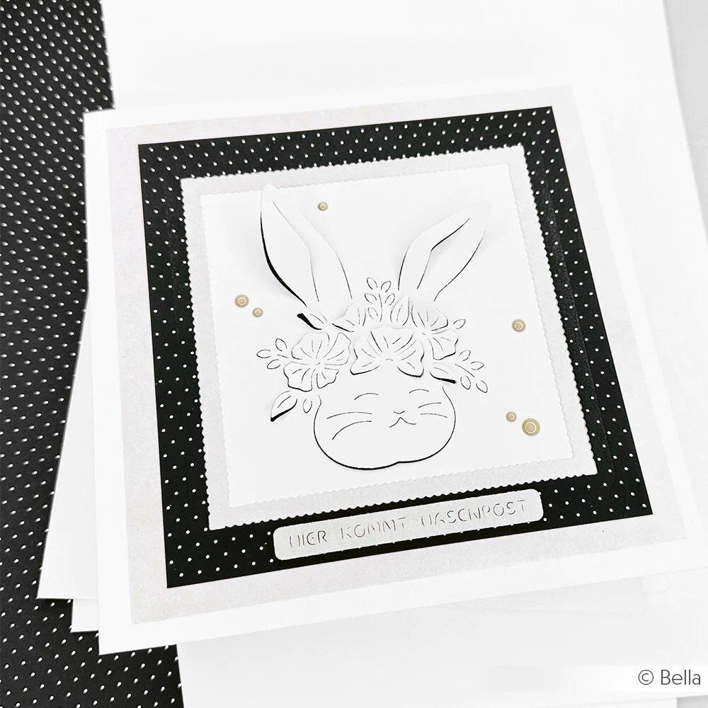 Alexandra Renke Design Paper 12x12 - 10.3374 Dot Grid White on Black
