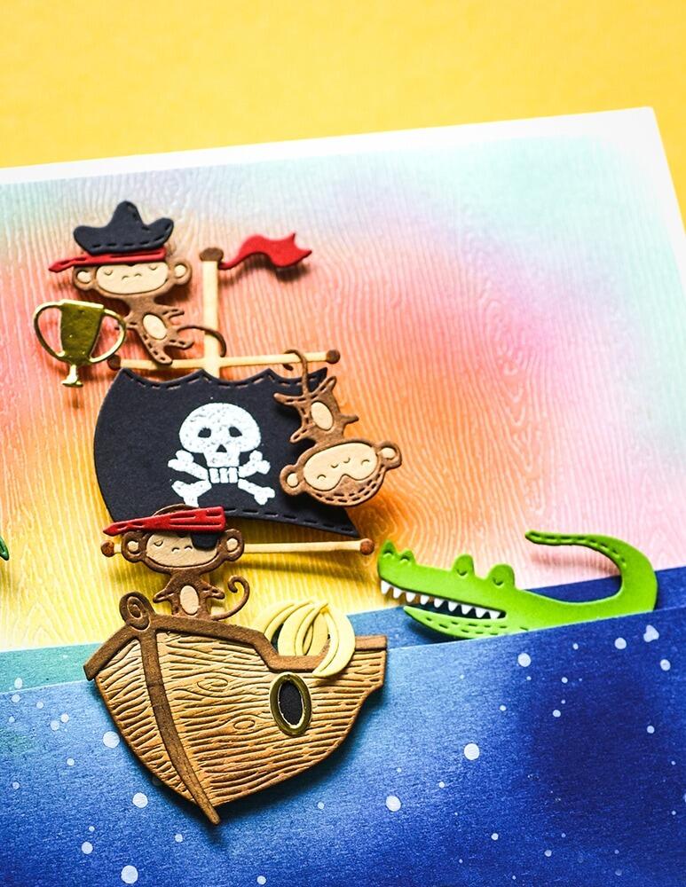 Poppystamps - KT002 Whittle Pirate Monkey Kit craft die
