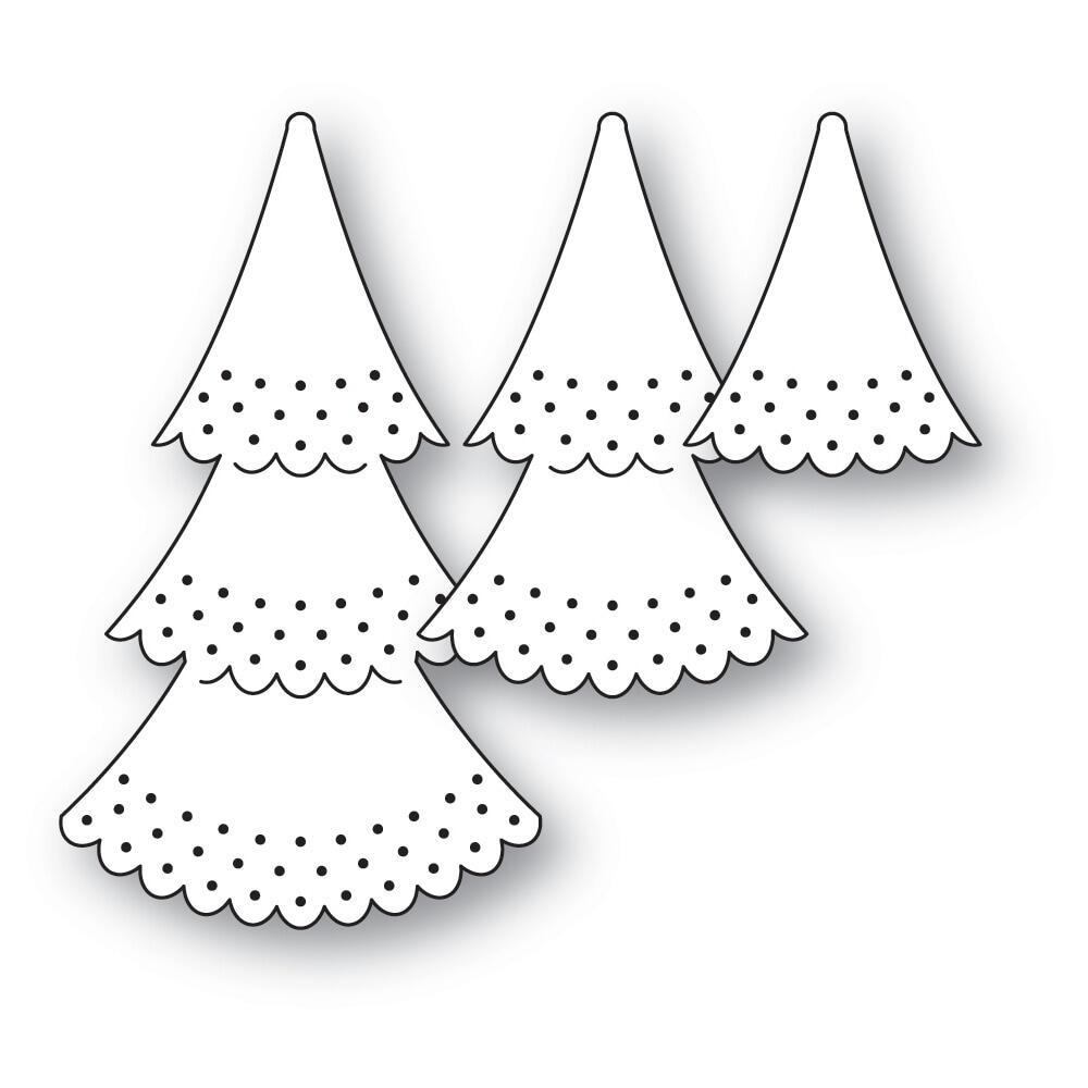 Poppystamps - 2635 Nordic Dimple Trees craft die