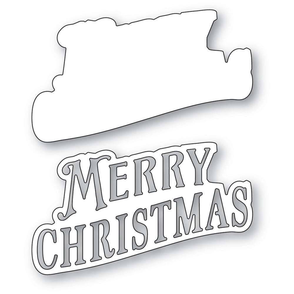 Memory Box - 94803 Merry Christmas Swirl craft die