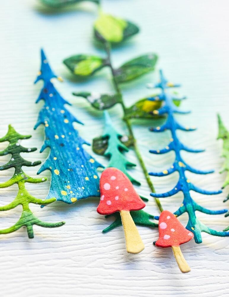 Poppystamps - 2661 Mini Forest Plants craft die