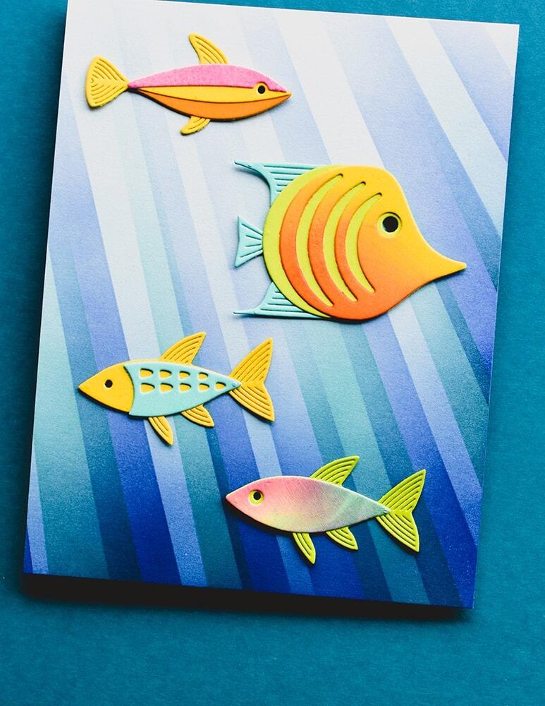 Birch Press Design - 57623 Block Print Pond Fish craft die