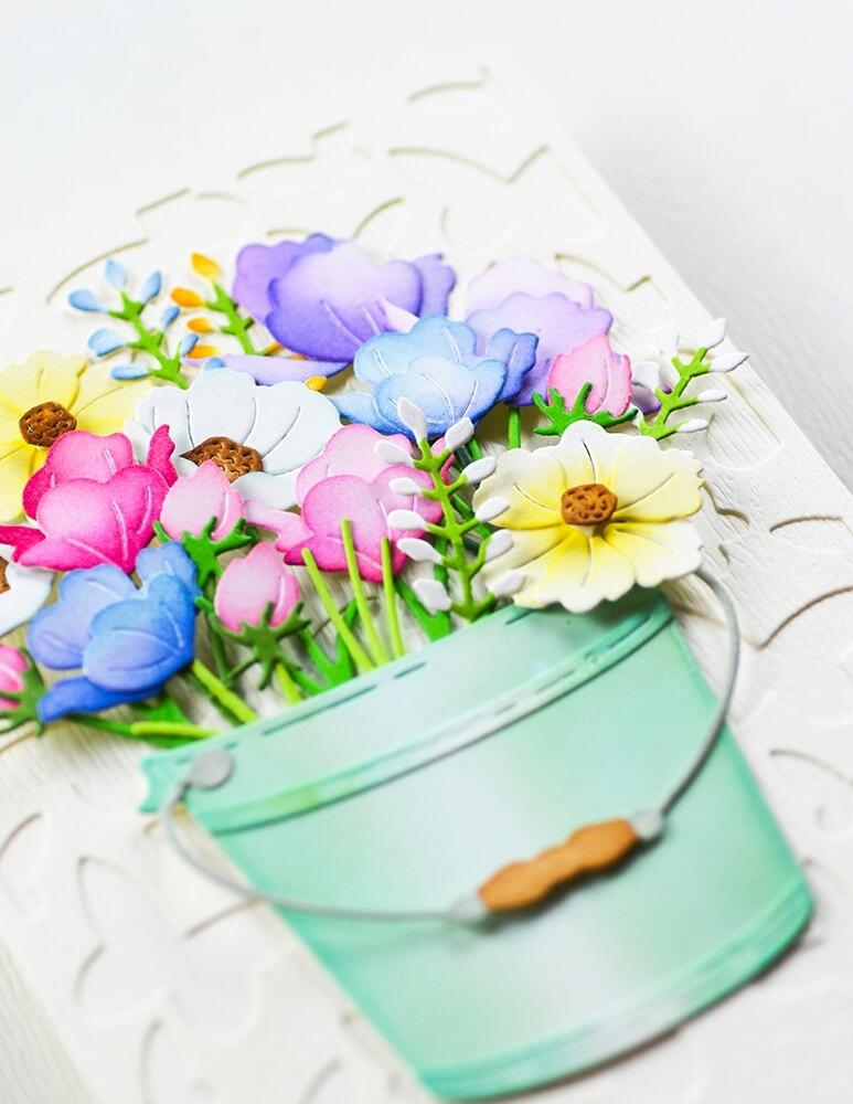 Memory Box - 94889 Garden Pail Bouquet craft die