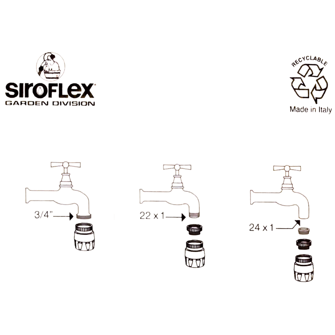 Siroflex 4429/5S Indoor Tap to Hose Connector – UK Fit