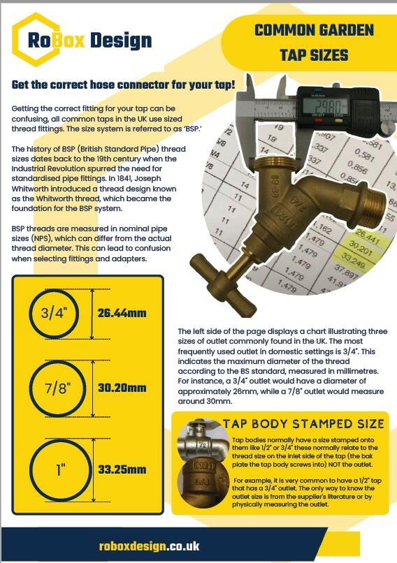 Garden Hose Connector | Connectors for 1", 7/8", 3/4" Garden Taps ...