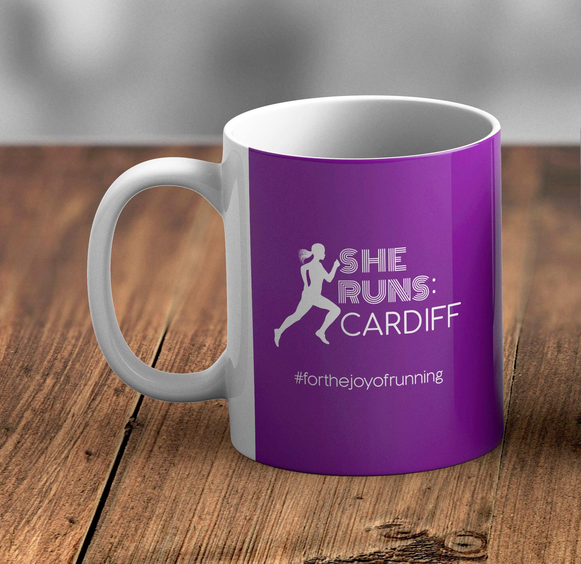She Runs Cardiff Official Personalised Mugs
