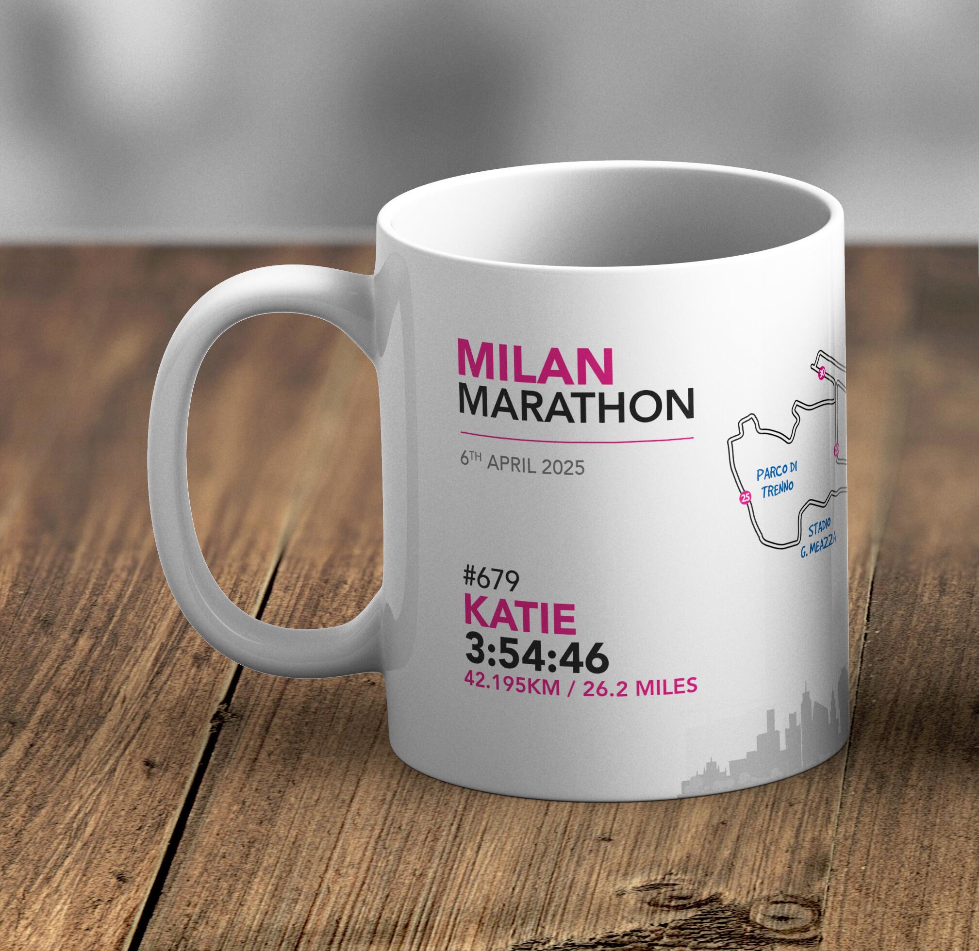 Milan Marathon Personalised Mug