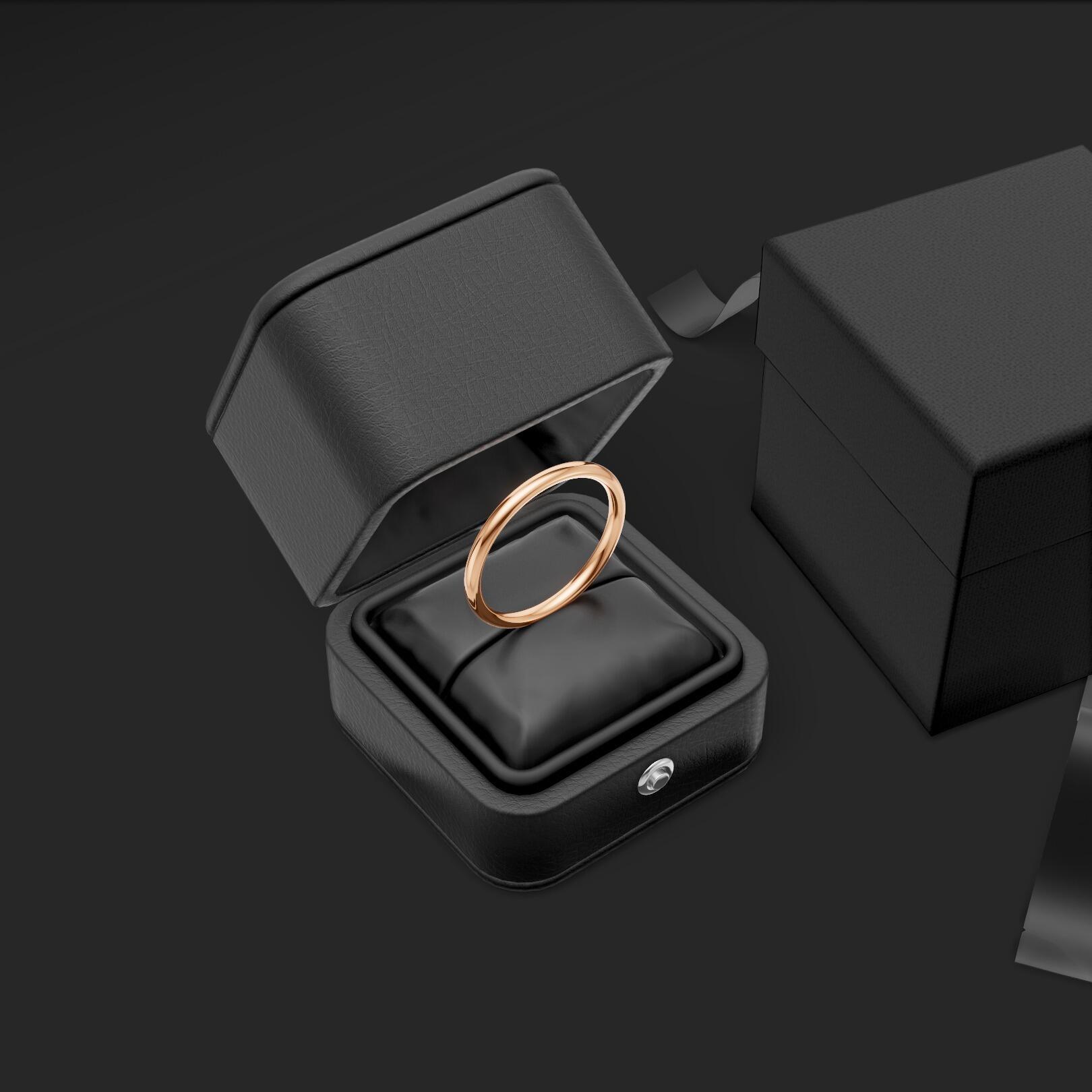 Ladies 2mm Medium Weight Traditional Court Wedding Band | Gold & Diamonds