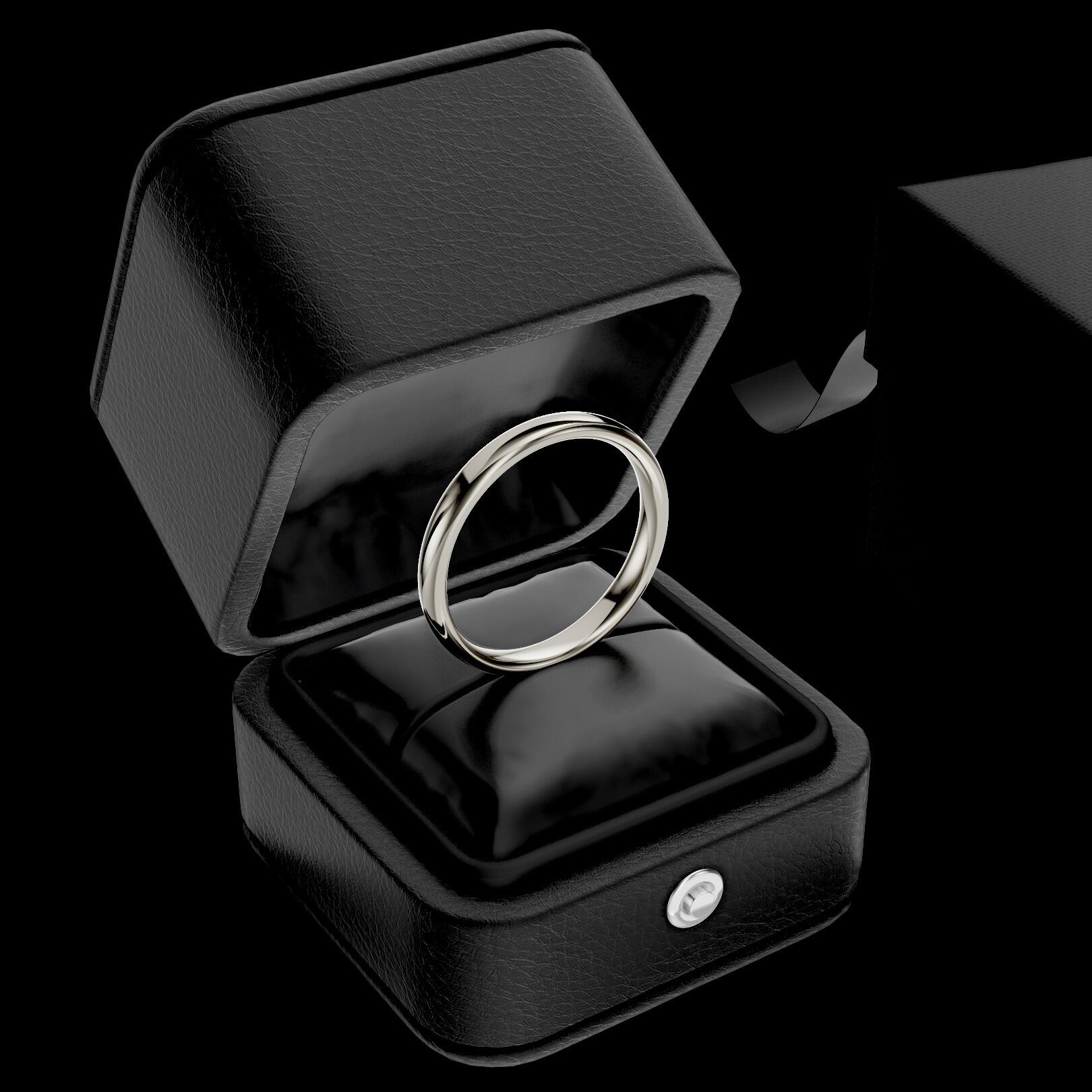 Ladies 3mm Medium Weight Traditional Court Wedding Band ...