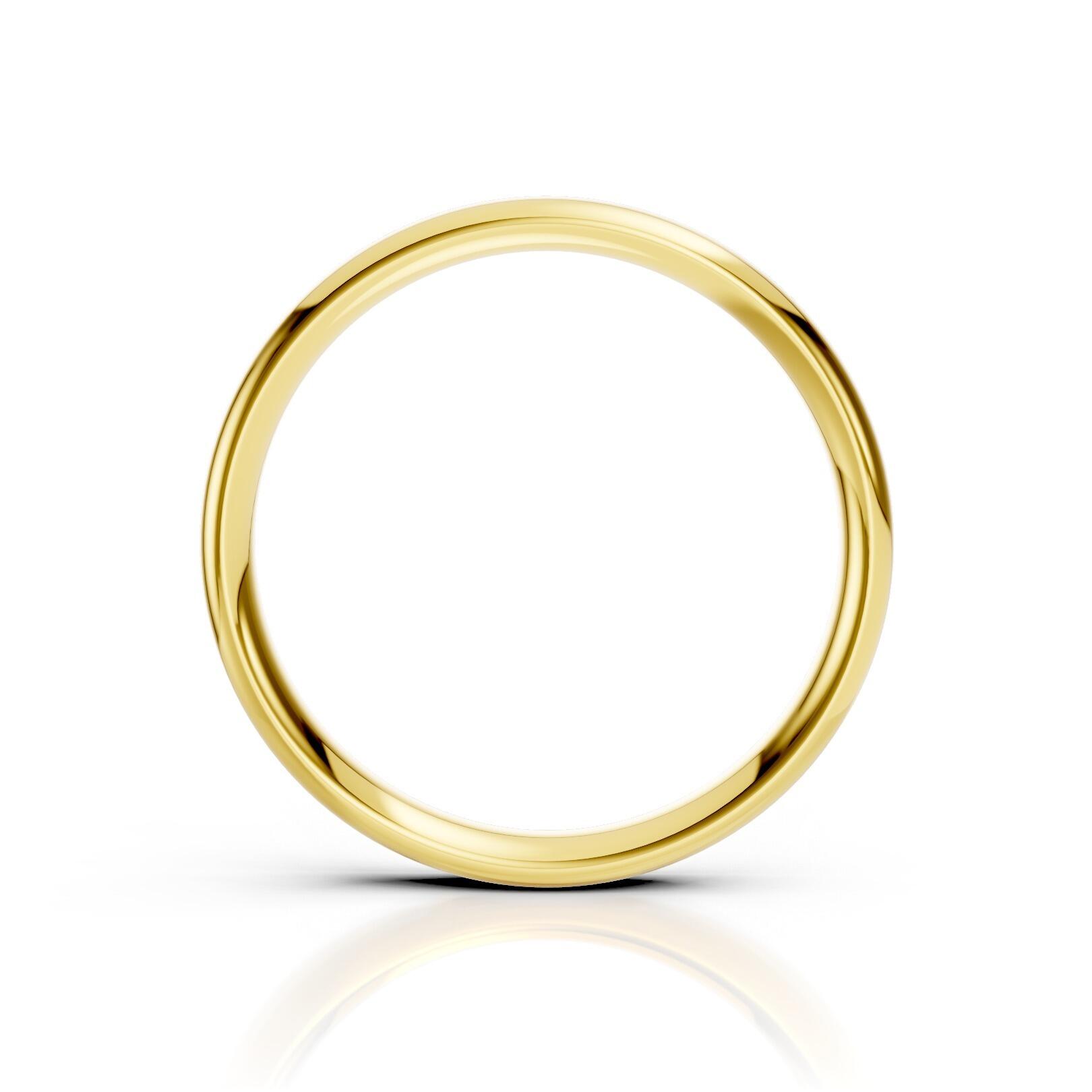 Ladies 3mm Medium Weight Traditional Court Wedding Band ...