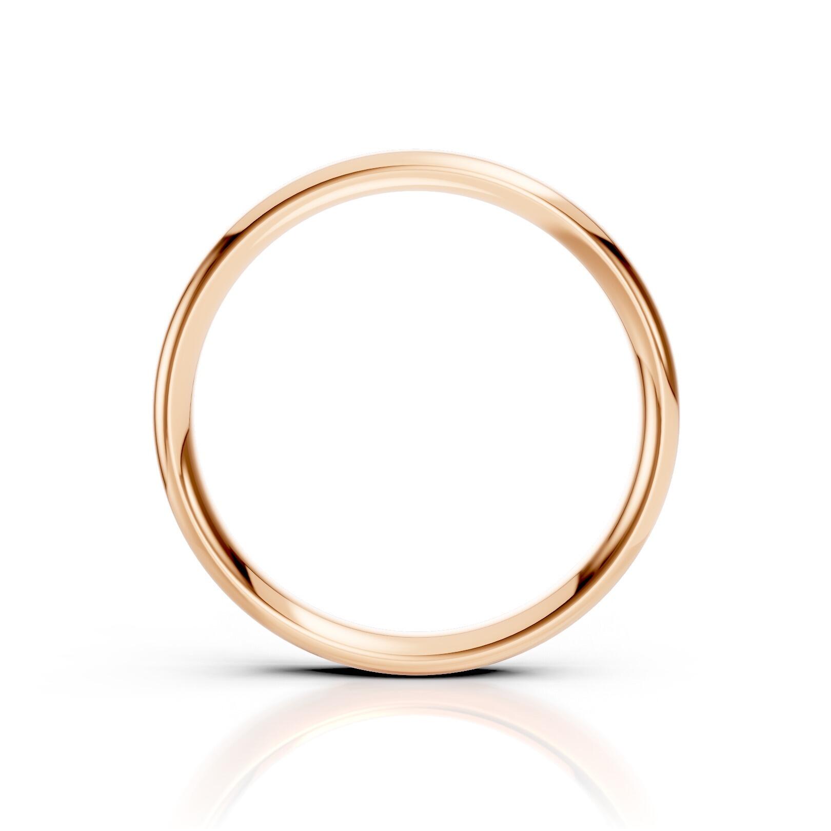 Ladies 3mm Medium Weight Traditional Court Wedding Band ...