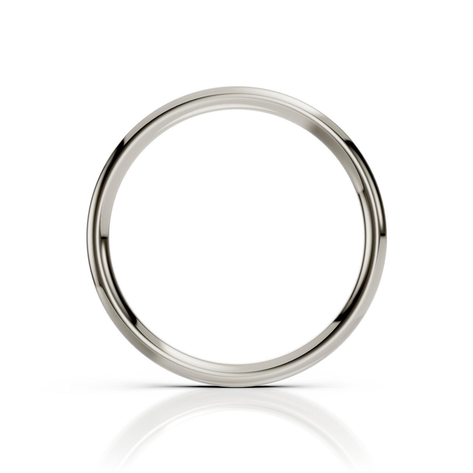Ladies 2mm Medium Weight Traditional Court Wedding Band | Gold & Diamonds