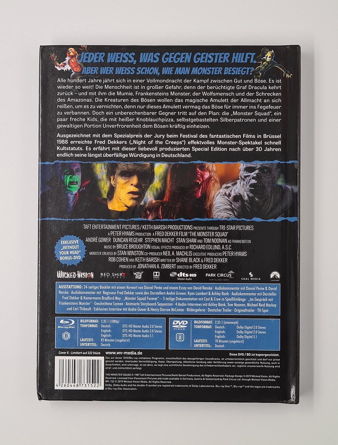 Monster Squad - Limited Edition - Mediabook -Blu-Ray (Region B) + DVD ...